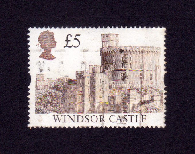 Uk: 5 Pound Windsor Castle Stamps, Used